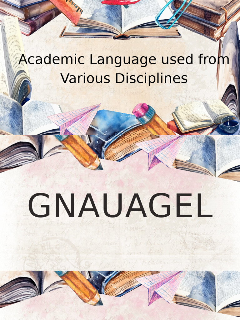 Academic Language Used From Various Disciplines | PDF