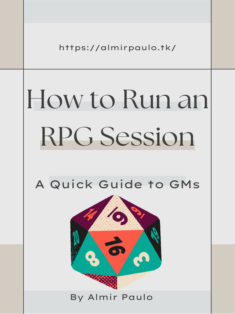 How To Run An RPG Session | PDF