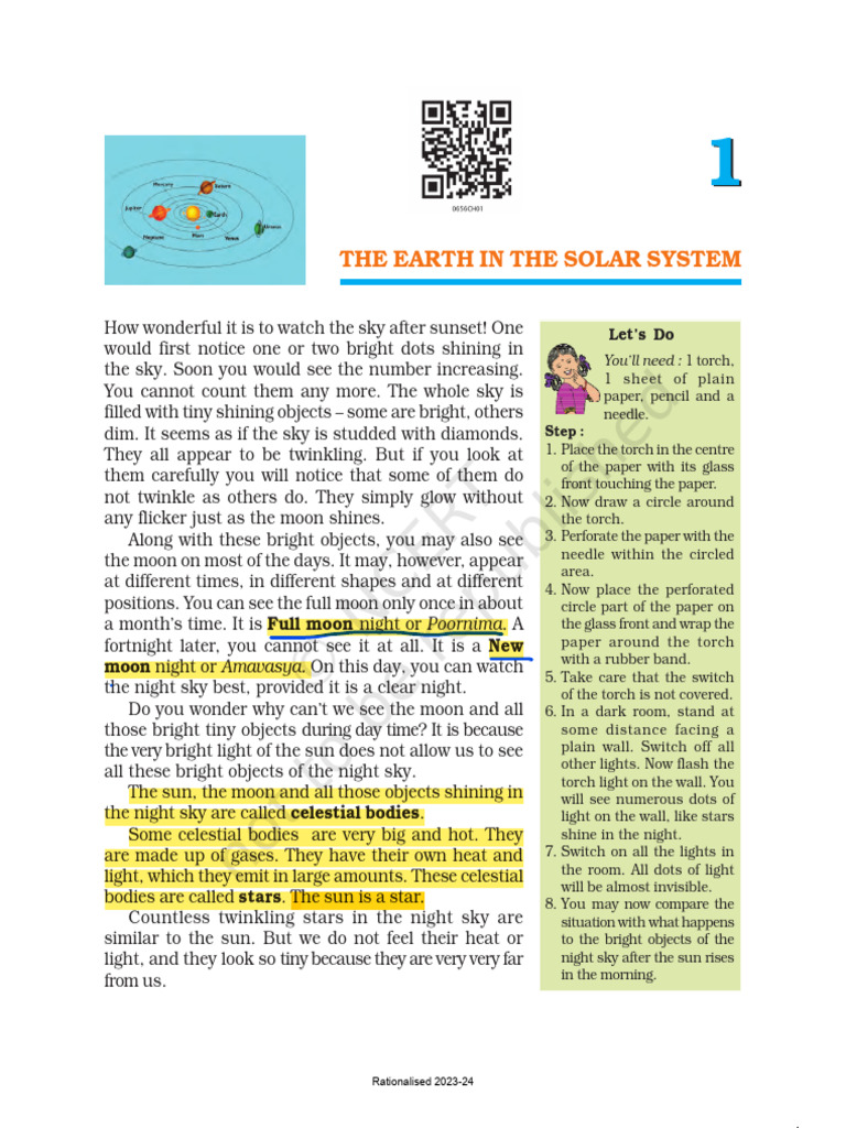 Geo class 6 ch 1 | PDF