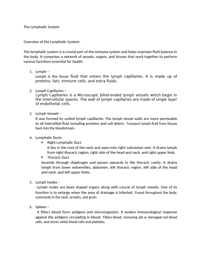 The Lymphatic System Handout 1 | PDF | Lymphatic System | Politics