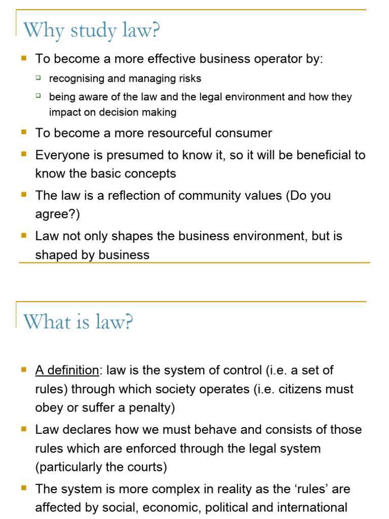 Introduction To Law Classifications Of Law Pdf