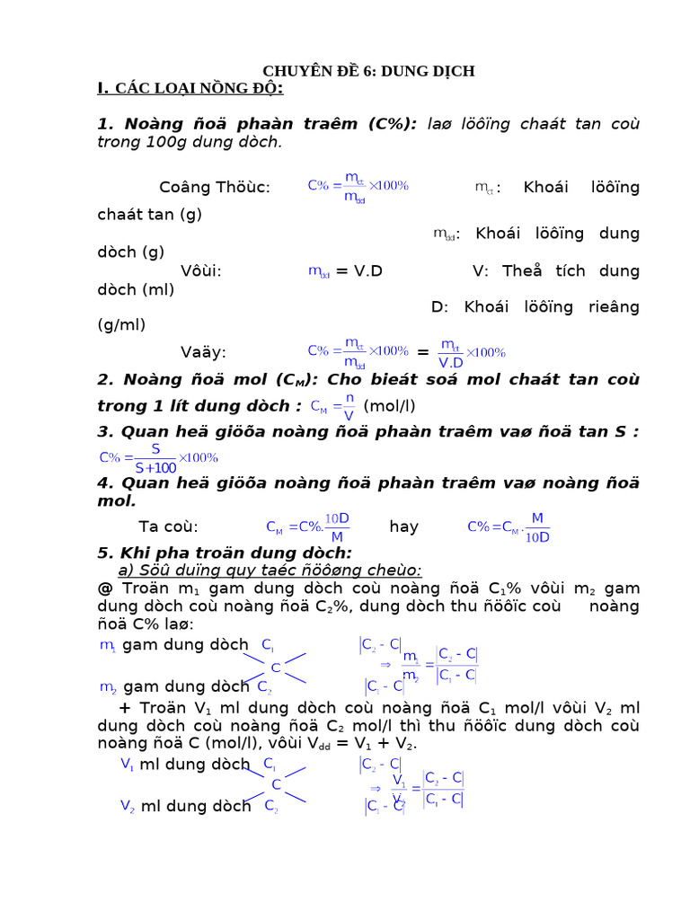 CĐ Dung Dich - Nồng Đo Dung Dich | PDF