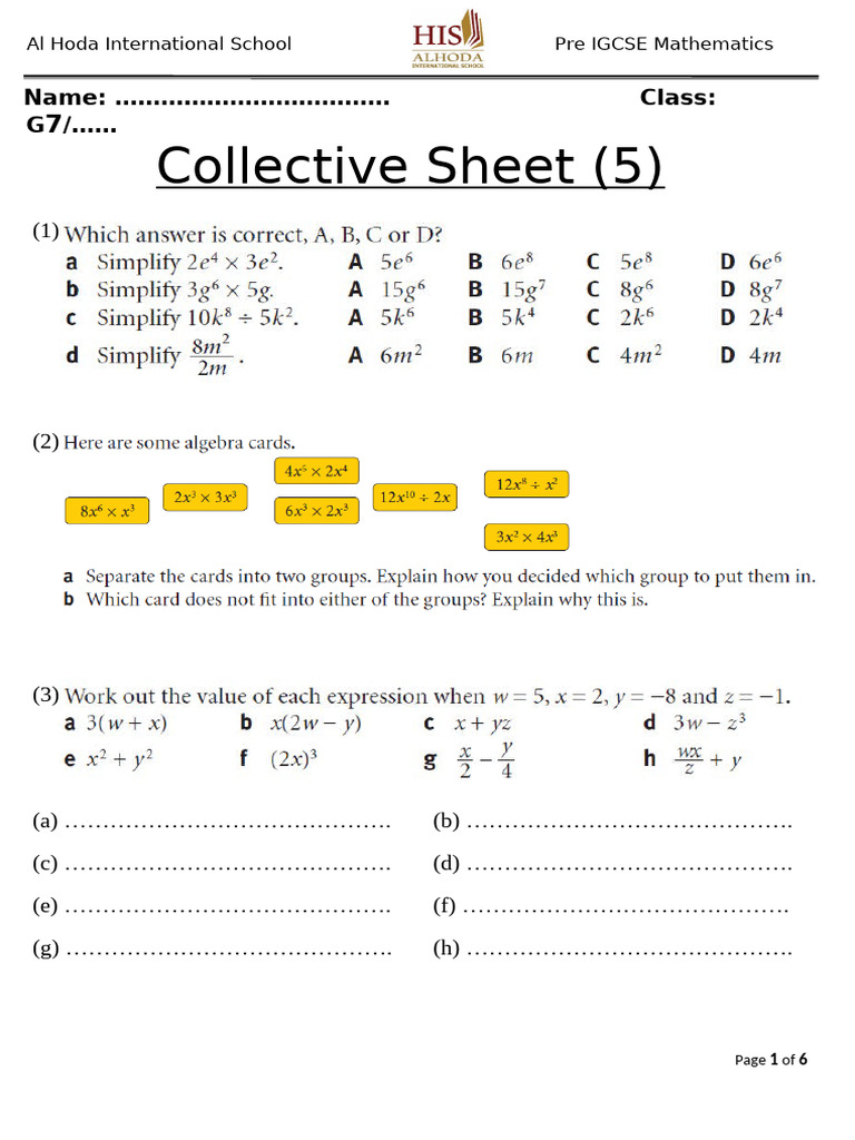Collective Sheet G7 | PDF