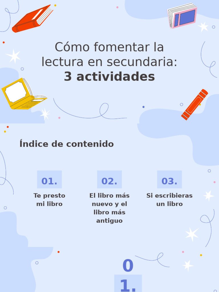 ES How To Encourage Reading in High School - 3 Activities by Slidesgo | PDF