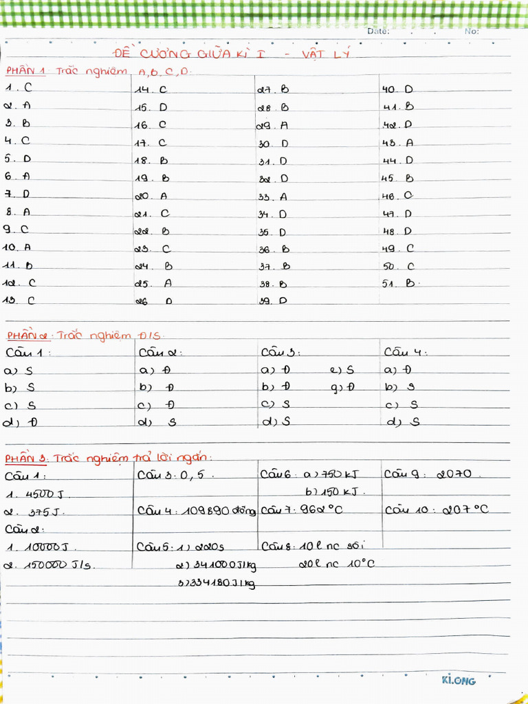 ĐỀ CƯƠNG LÝ GK2 | PDF