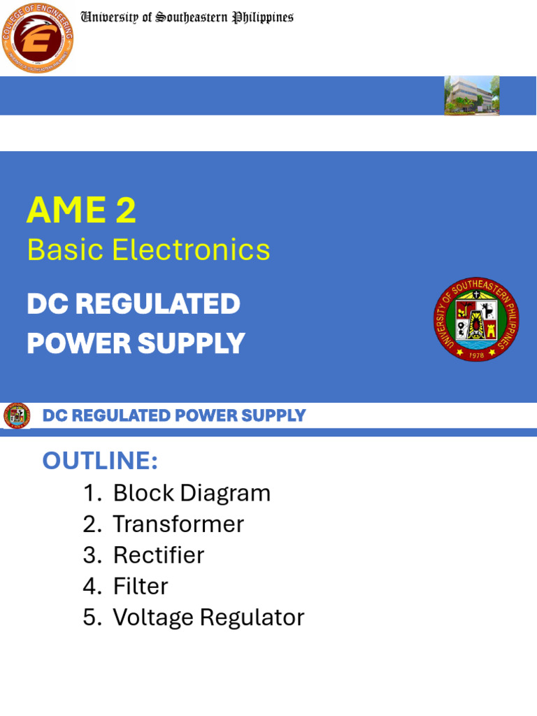 AME 2 - DC Power Supply | PDF
