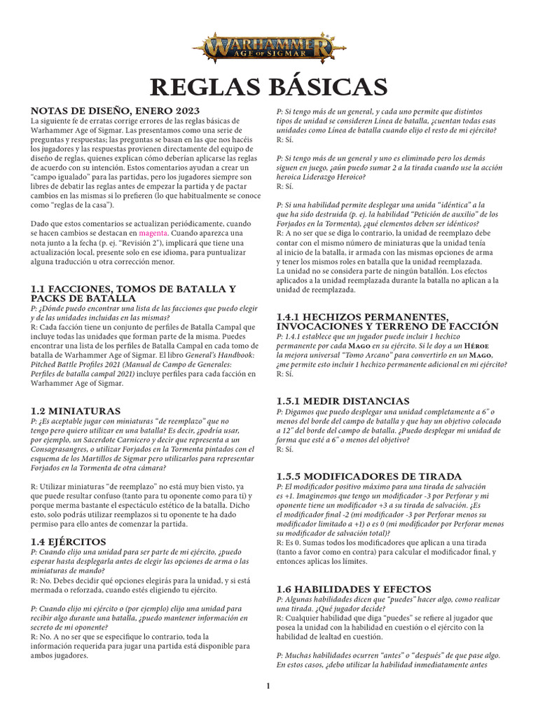 SUPLEMENTO REGLAS | PDF