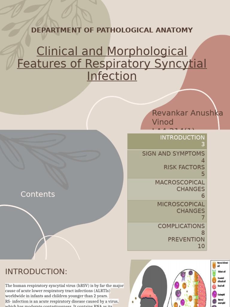 Clinical and Morphological Features of Respiratory Syncytial Infection | PDF