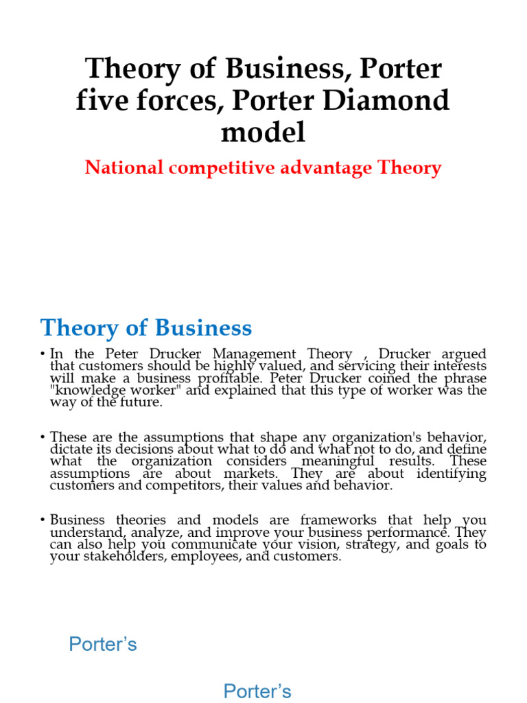 Porter Diamond Model | PDF