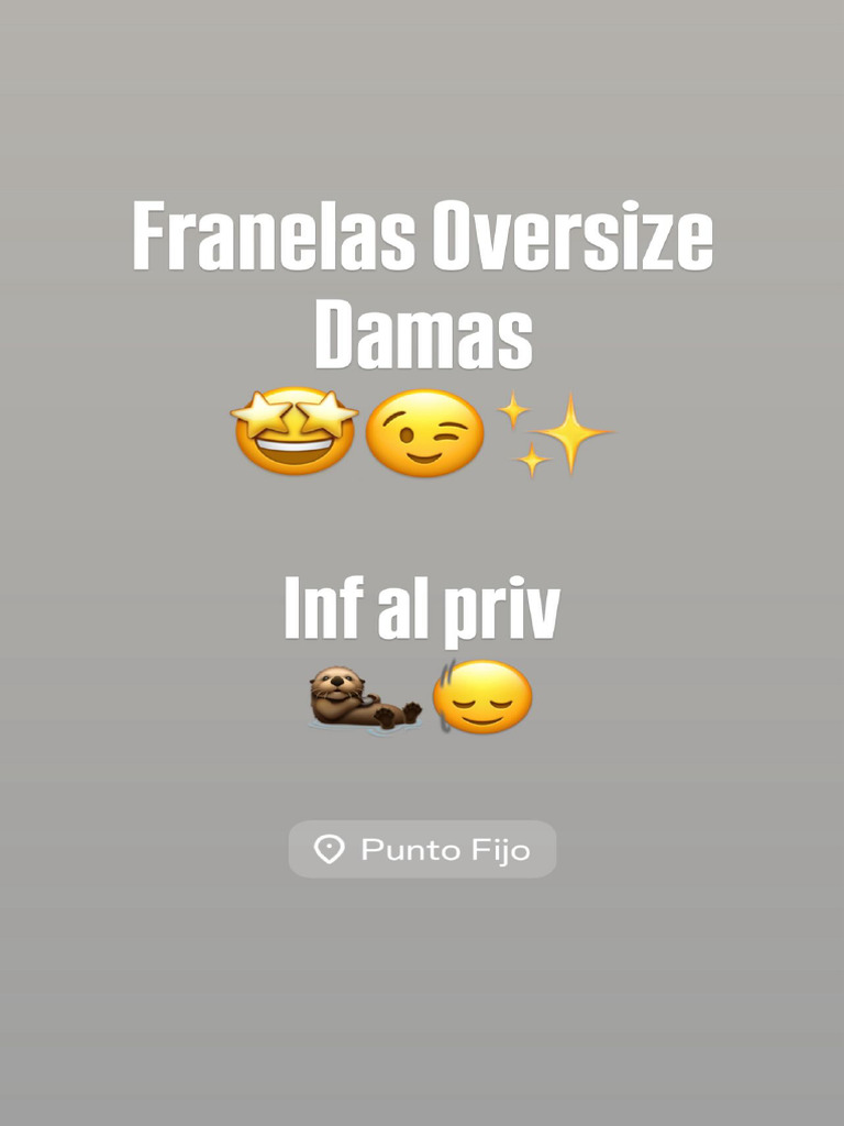 Franelas Oversize Dama | PDF