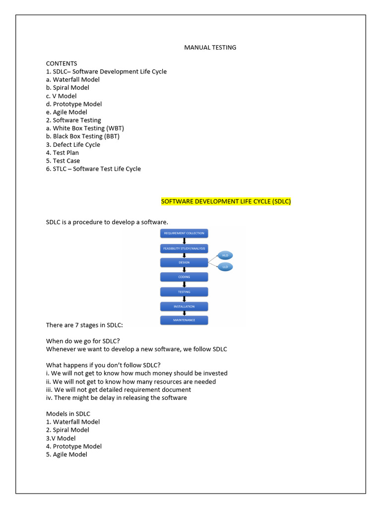 Manual Testing | PDF