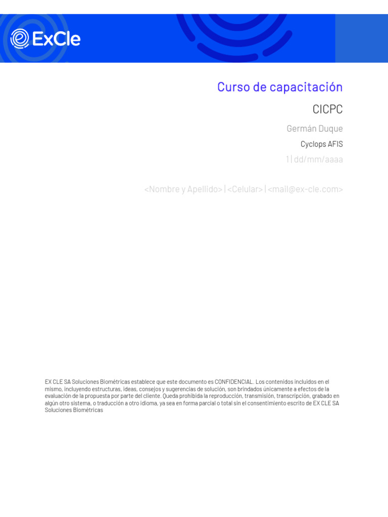 Capacitacion Cyclops AFIS | PDF