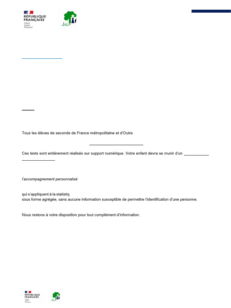 Modele Courrier Familles Sept | PDF