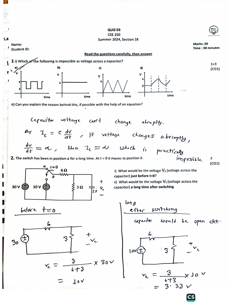 quiz 3 solve | PDF