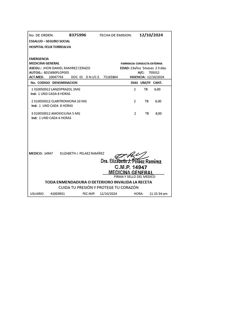 Receta-Jhon Ramirez | PDF