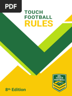 Touch Football Referee Signals Guide | PDF | Touchdown | Hand