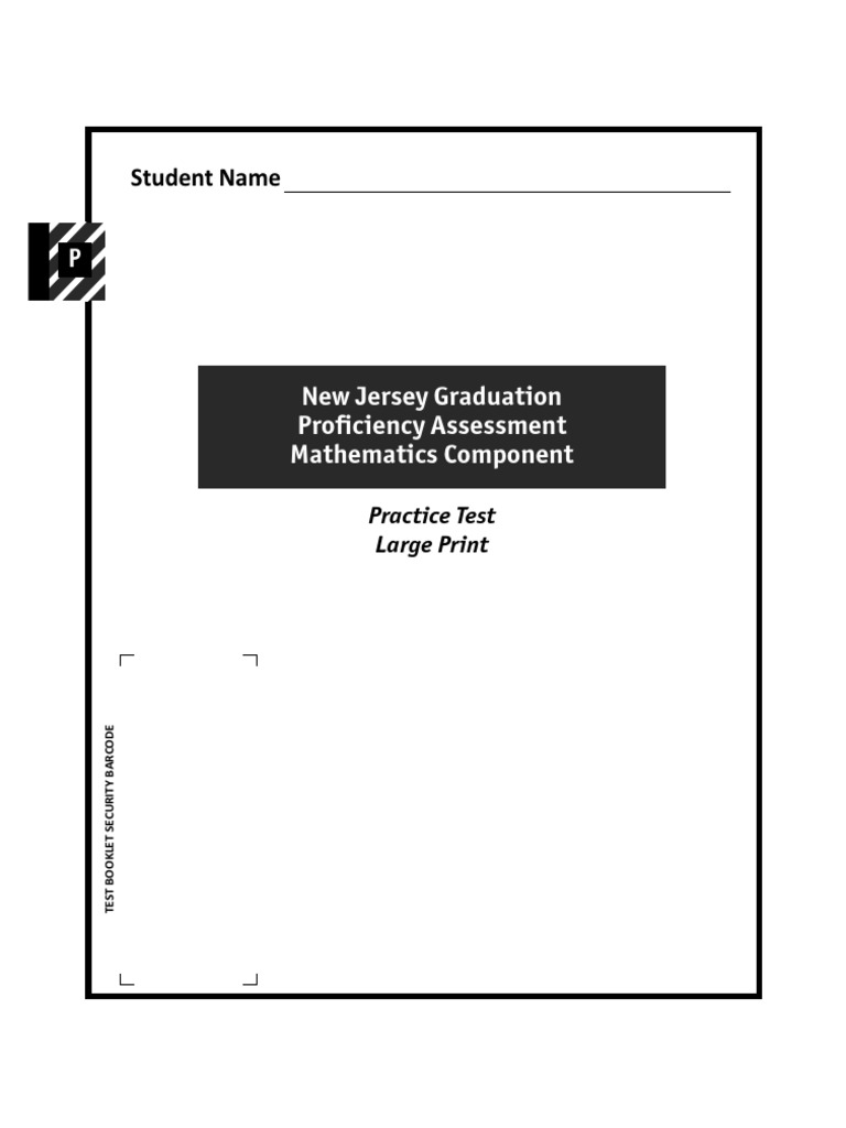 NJ1139293 NJGPA HS Math LP Practice SP22 | PDF