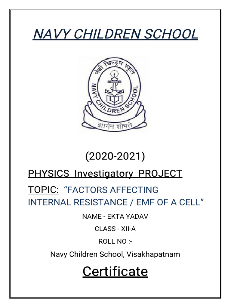 Ekta Yadav Finally Physics Investigatory Project Done | PDF