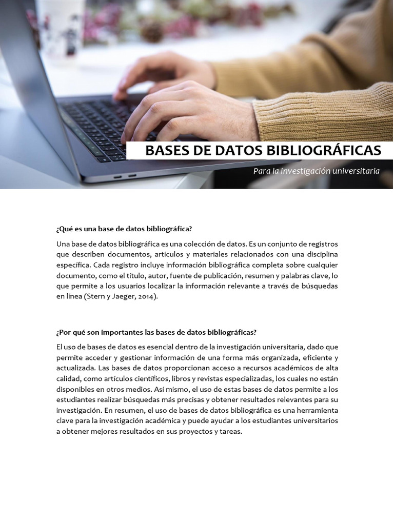 Bases de Datos Bibliográficas | PDF