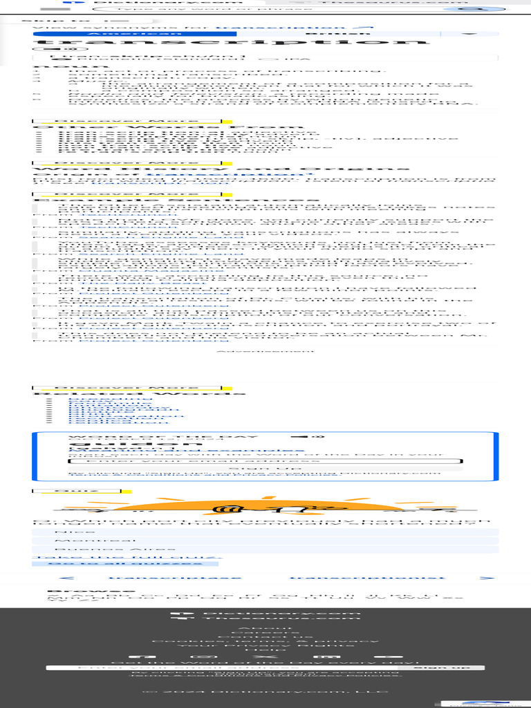 TRANSCRIPTION Definition & Meaning | PDF