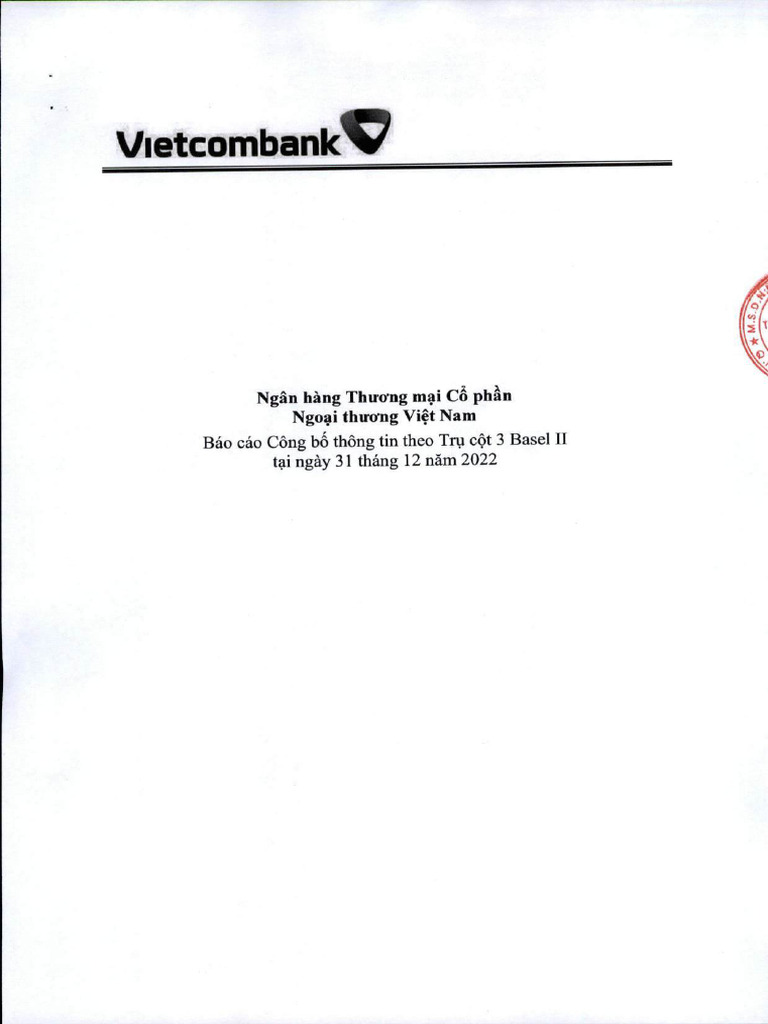 VCB - Bao Cao CBTT Ty Le An Toan Von CAR Tai 31.12.2022 | PDF