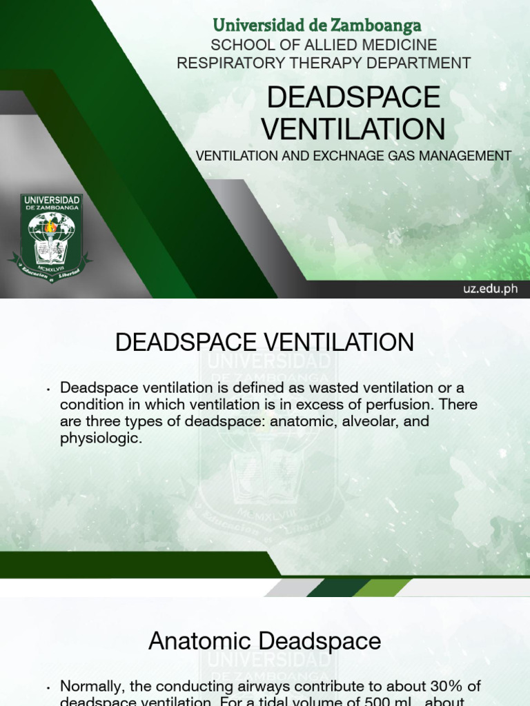Respiratory Deadspace Explained | PDF | Breathing | Lung
