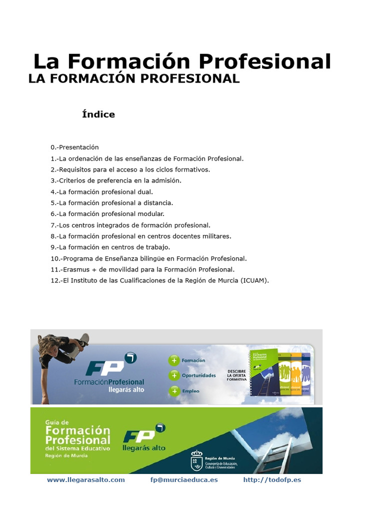 La Formación Profesional | PDF