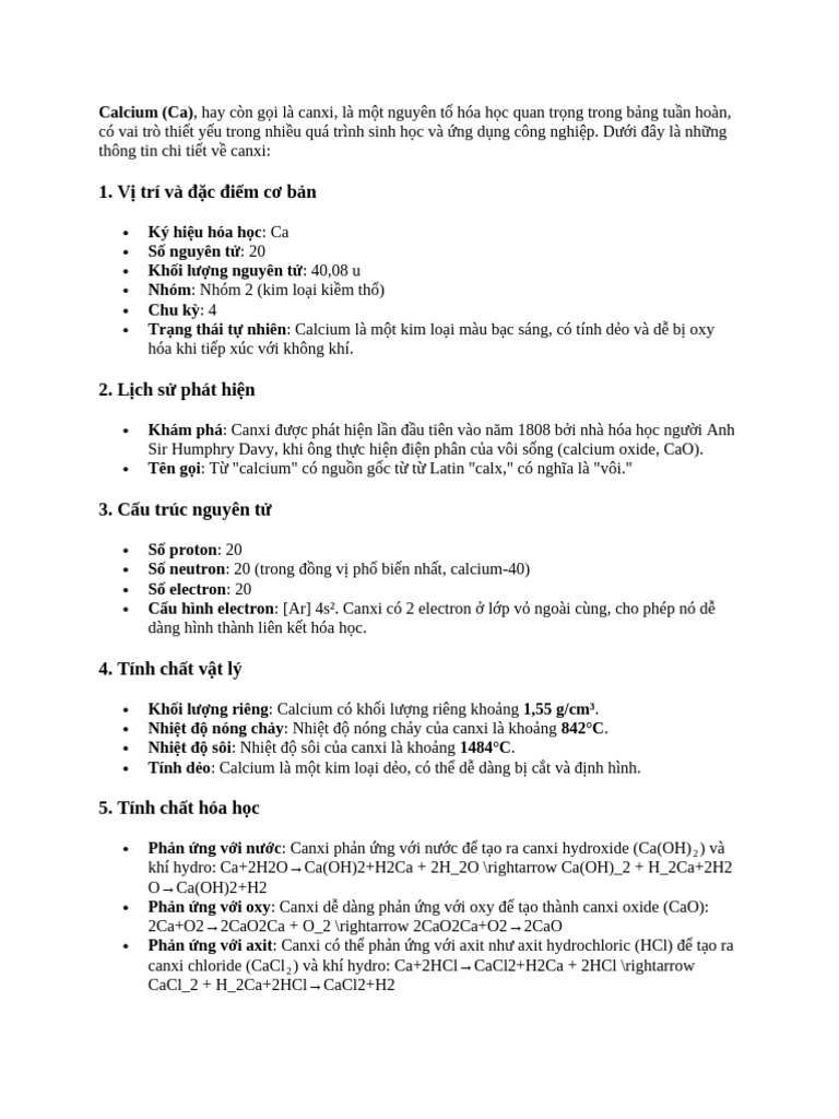Calcium | PDF
