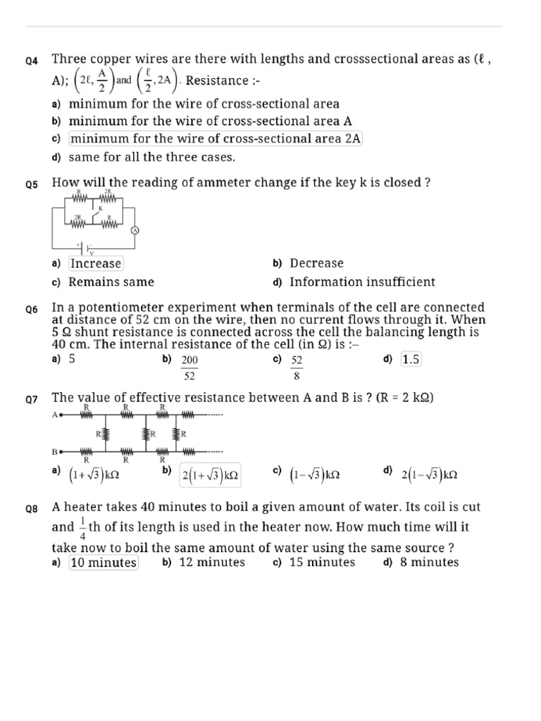 Jee mains physics question paper | PDF