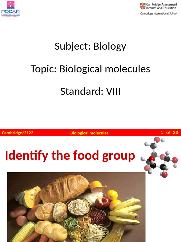 PPT 1_VIII_Bio_Unit 4_Carbohydrates and Fats (3) | PDF