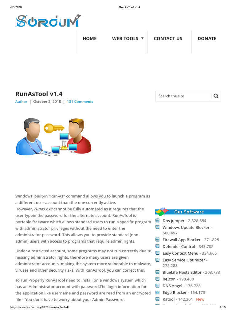 RunAsTool v1.4 | PDF