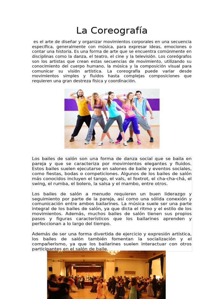 La Coreografía | PDF
