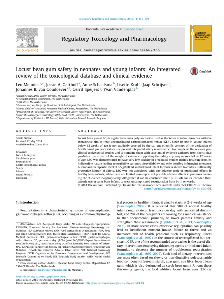 Regulatory Toxicology and Pharmacology | PDF