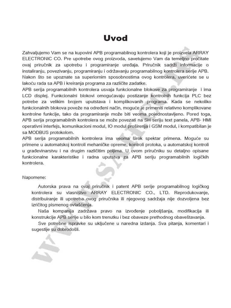 APB Uputstvo | PDF