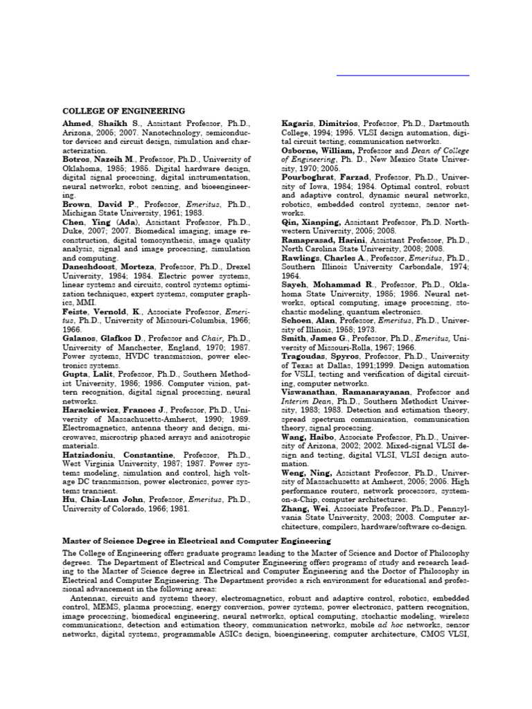 Electrical & Comp Engineering | PDF