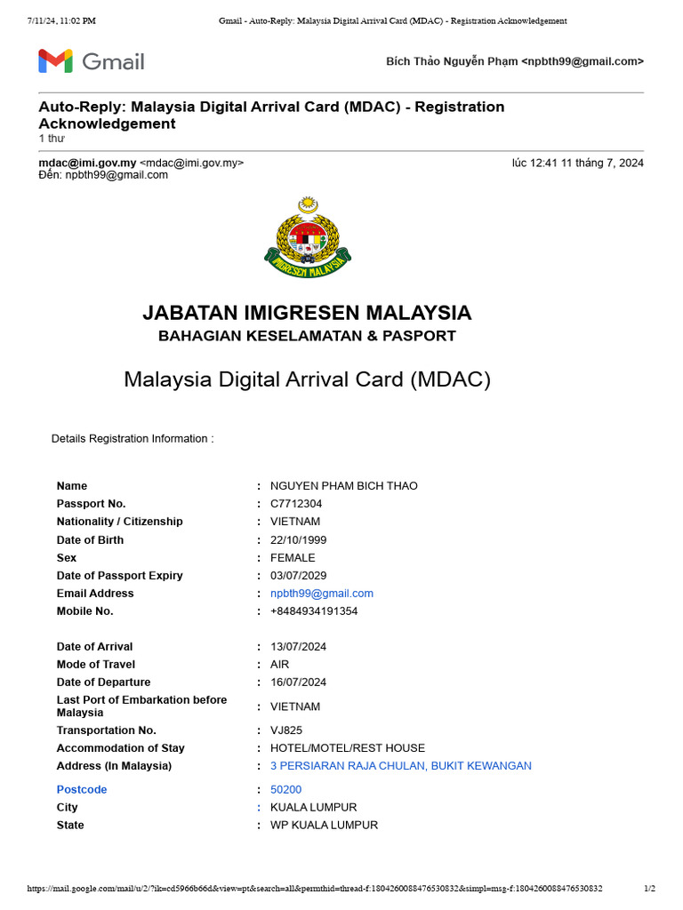 Gmail - Auto-Reply - Malaysia Digital Arrival Card (MDAC ...