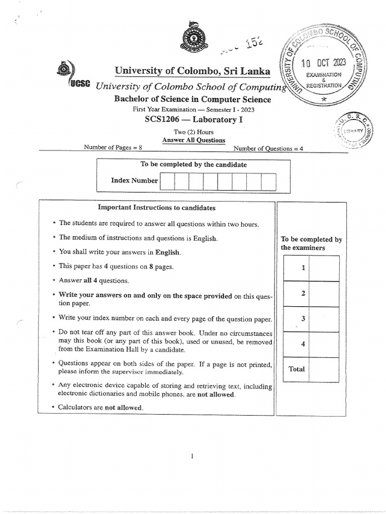SCS 1206 | PDF