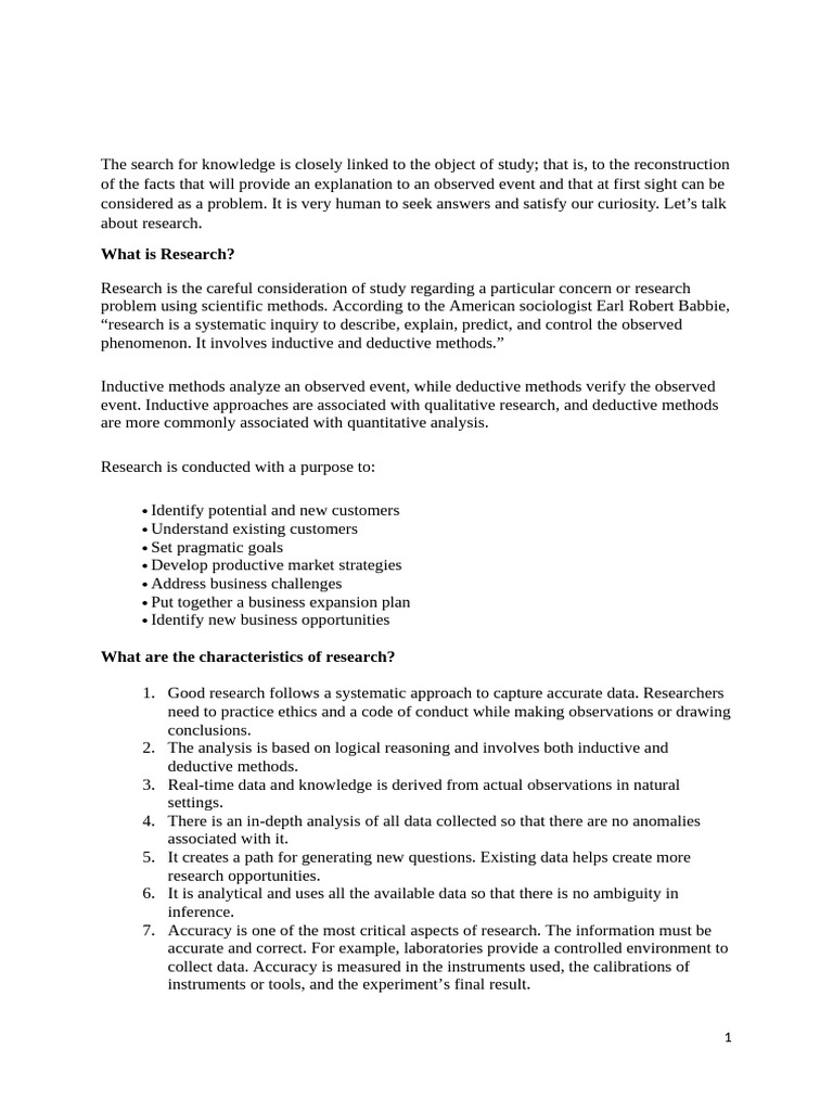 Introduction-To Research | PDF