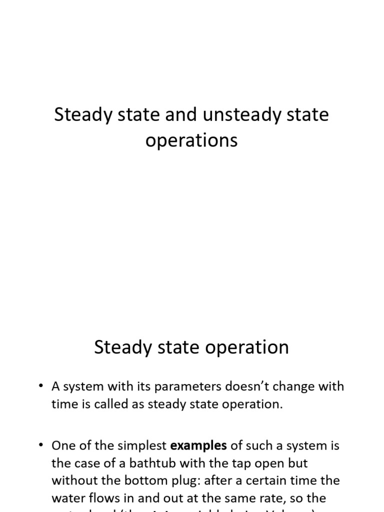 1-2 Steady and Unsteady Operation | PDF