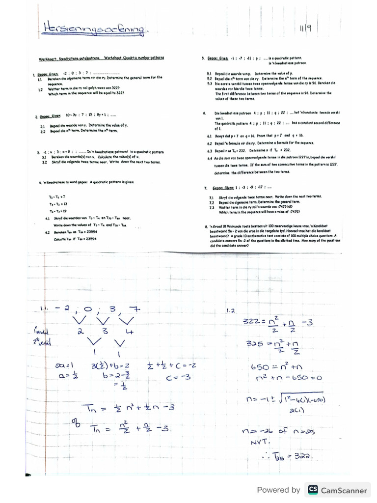 Memo Hersien Oef Getalpatrone | PDF