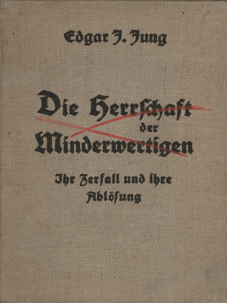 El Imperio de Lo Inferior (Alemán) - Edgar Julius Jung | PDF