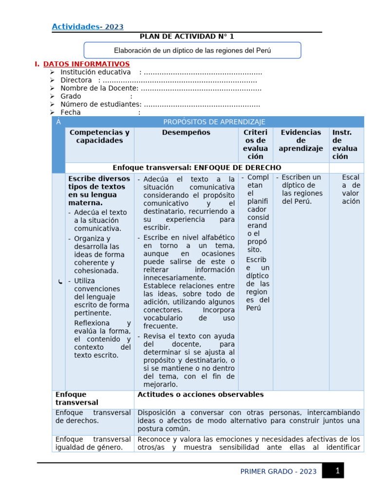 1° - Actividad - 18 - de - Agosto - N°1 - Comu | PDF