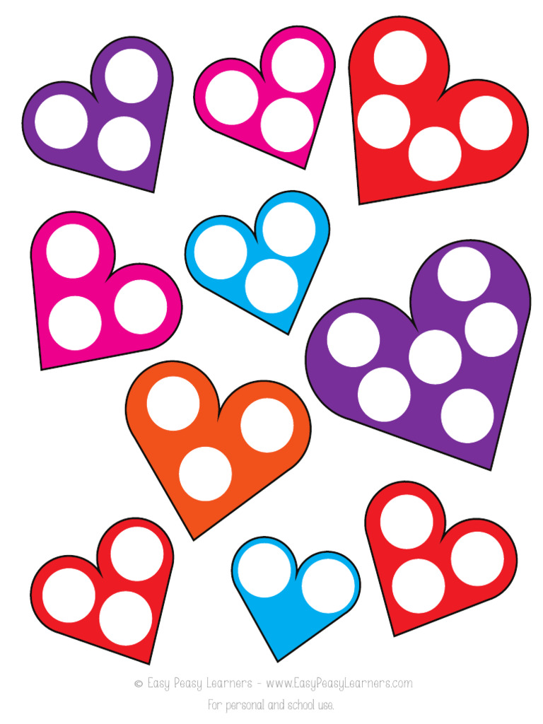 Valentines Day Do A Dot Printables Full Color | PDF