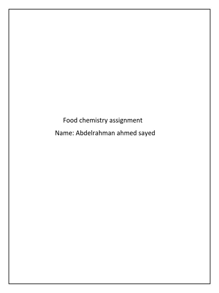 Food Chemistry | PDF