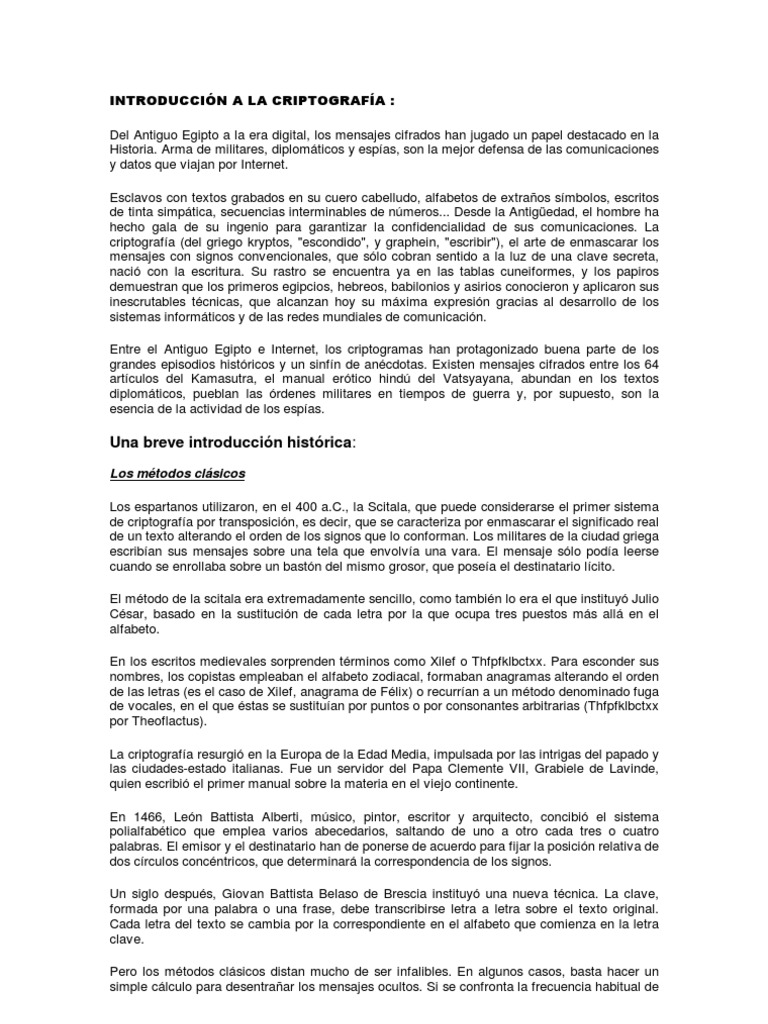 Encriptación | PDF | Clave (criptografía) | Criptografía