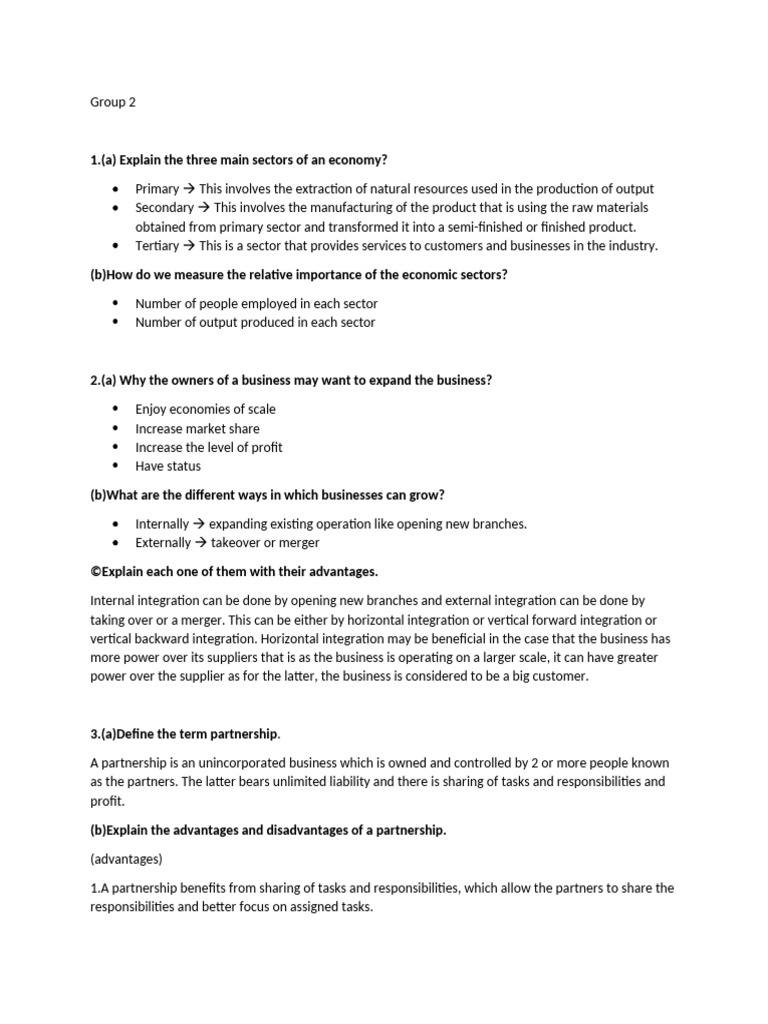 Group 2 Revision Work | PDF