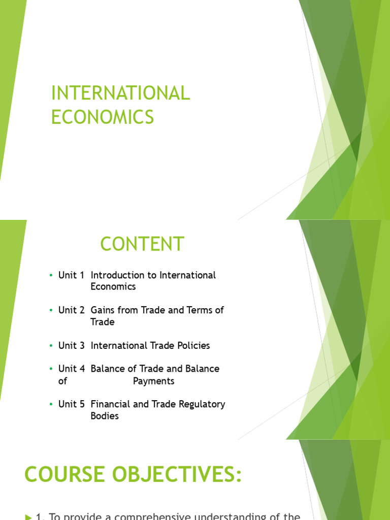 International Economics | PDF