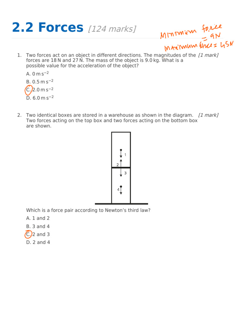 2.2 - Forces - Solved On Sunday | PDF