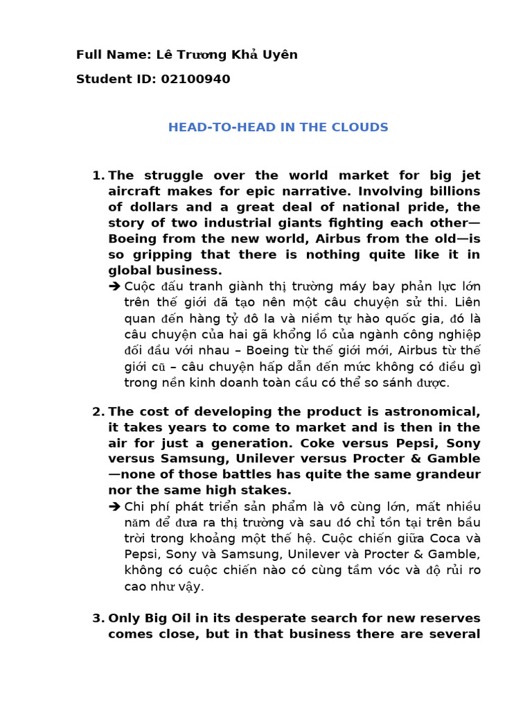 LeTruongKhaUyen Homework Translation 1 | PDF