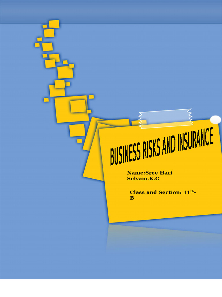Business Risks and Insurance | PDF